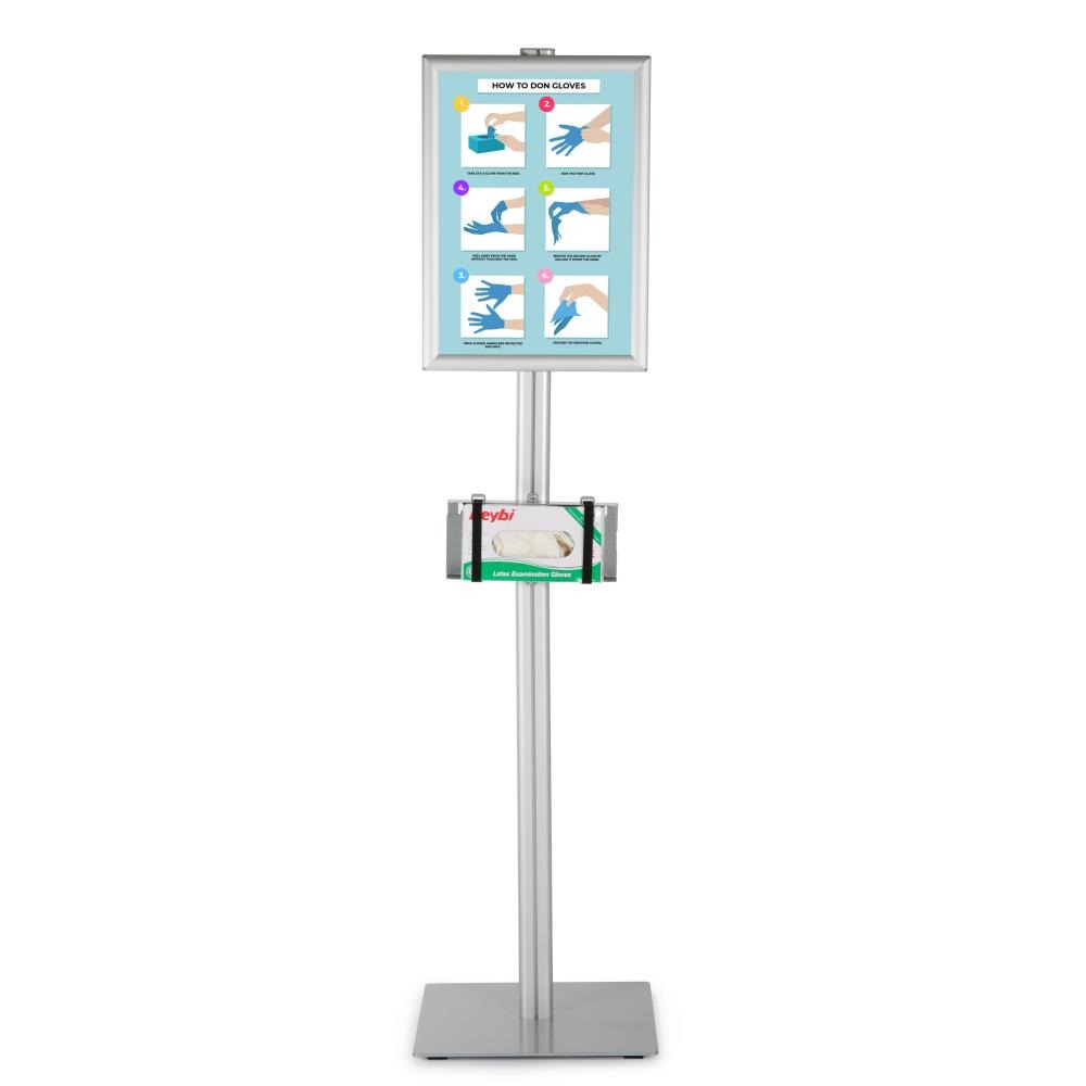 Floor Stand For Healtcare Dispenser In Box With Frame - MT Displays