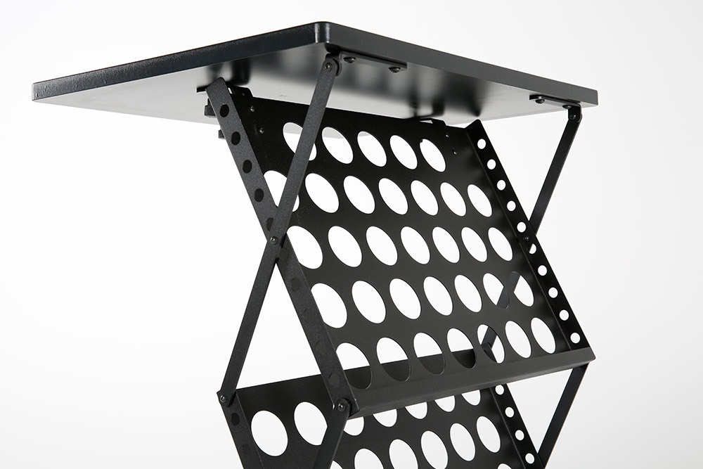 Foldable Wood Counter with Perforated Shelves 2xA4 - MT Displays