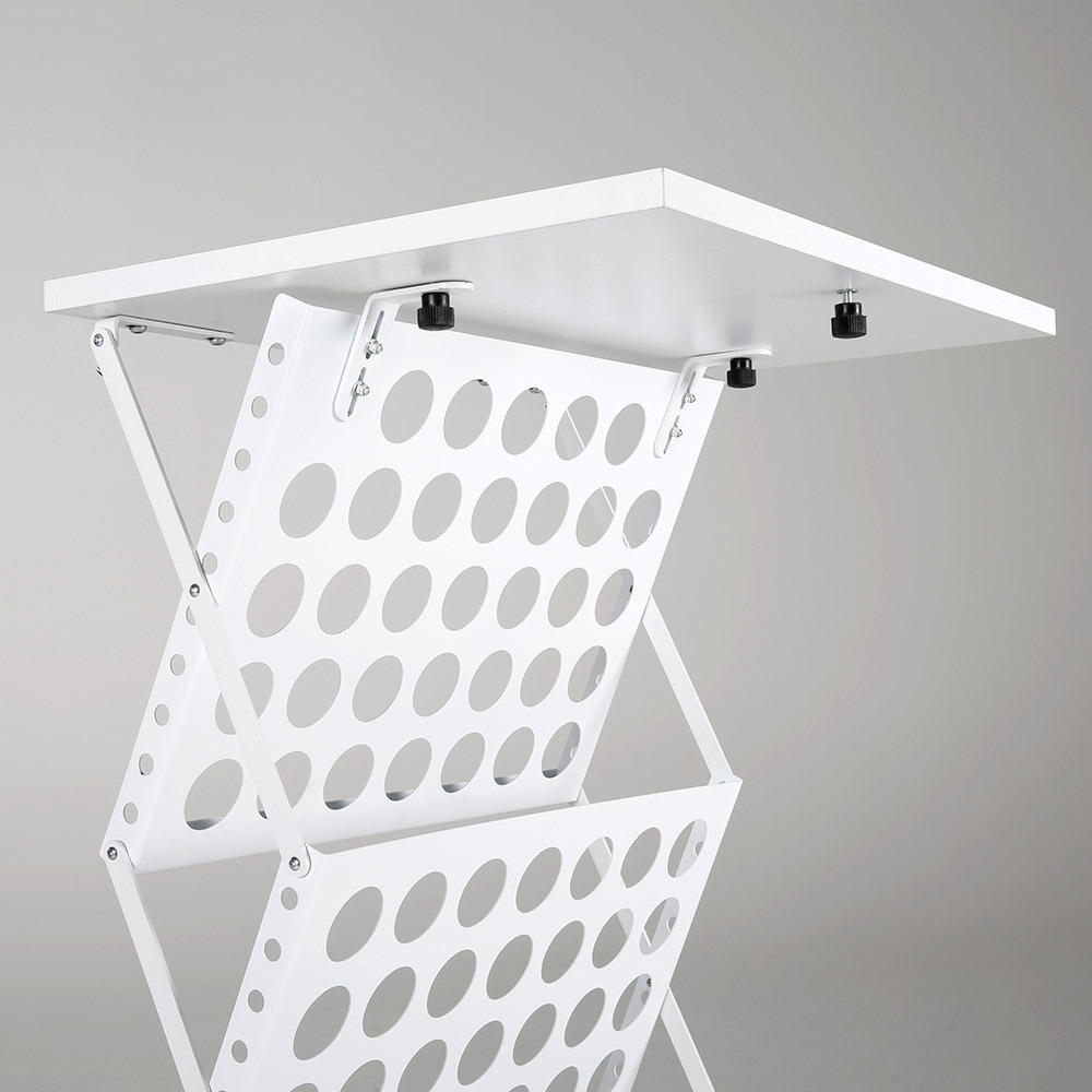 Foldable Wood Counter with Perforated Shelves 2xA4 - MT Displays