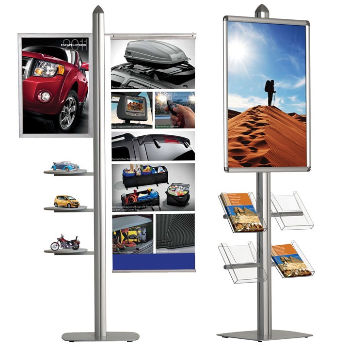 Free Standing Leaflet Display 4 Channel - MT Displays