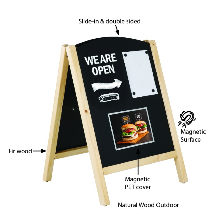Timber Chalk Board - MT Displays