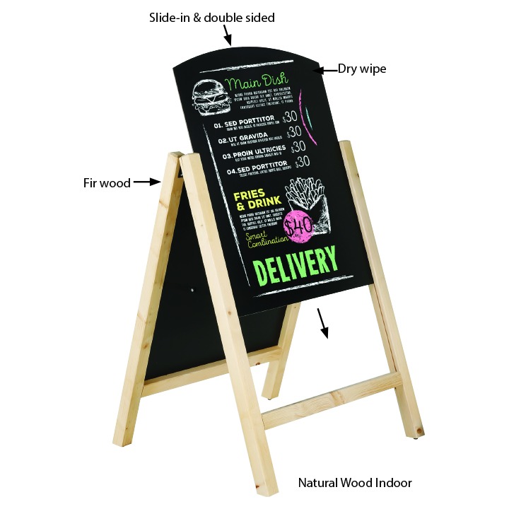 Timber Chalk Board - MT Displays