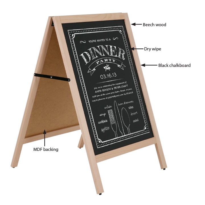 Wood Indoor A Board - MT Displays