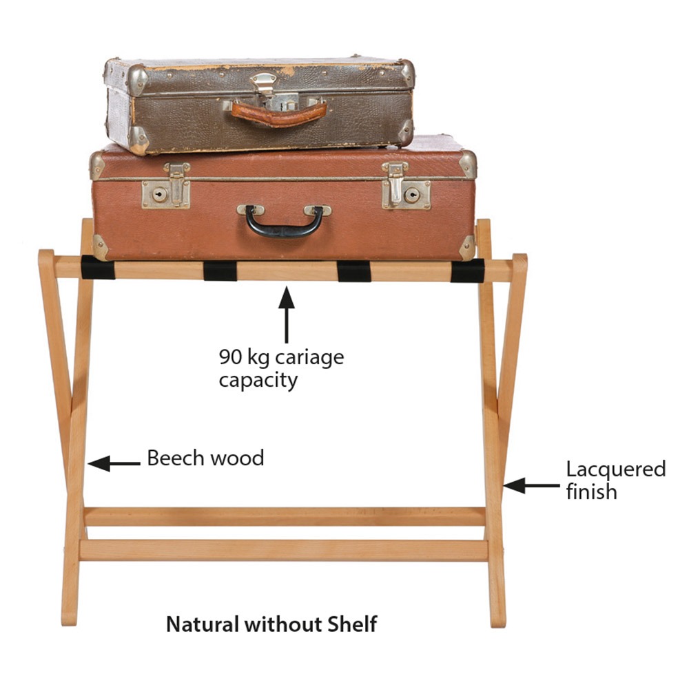 Wood Folding Luggage Rack - MT Displays