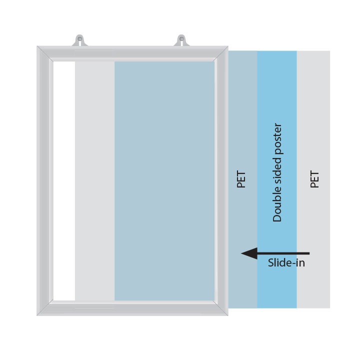 Double Sided Slide In Frame - MT Displays