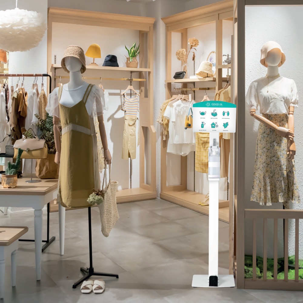 Basic Touchless Dispenser Stand Foot Operated - MT Displays