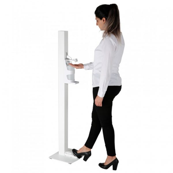 Basic Touchless Dispenser Stand Foot Operated - MT Displays
