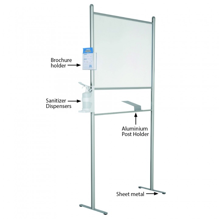 Clear Wall Separator with Bracket - MT Displays