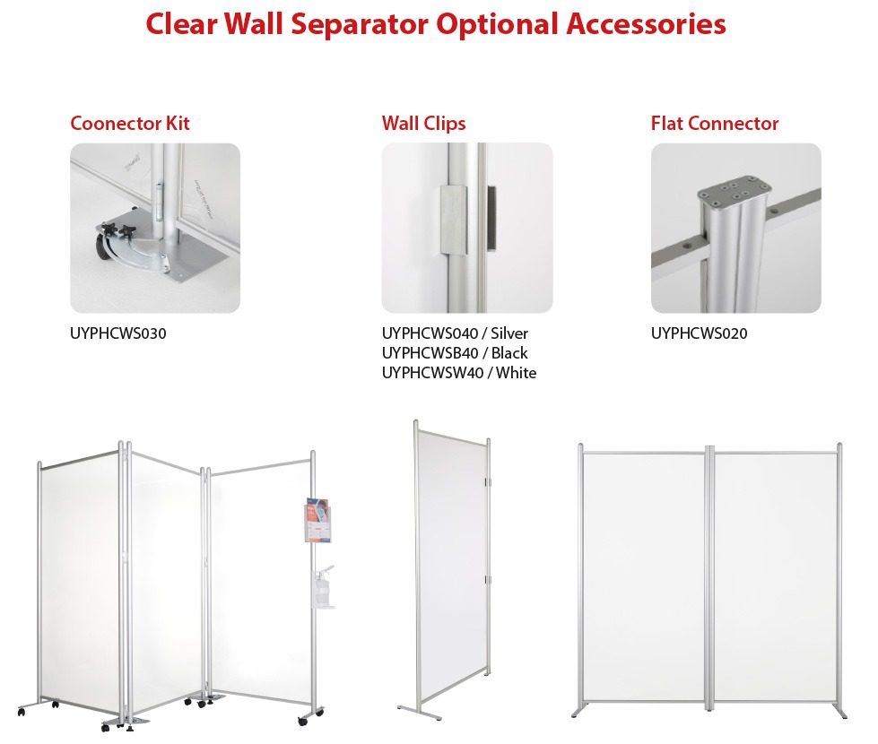 Clear Wall Separator - MT Displays