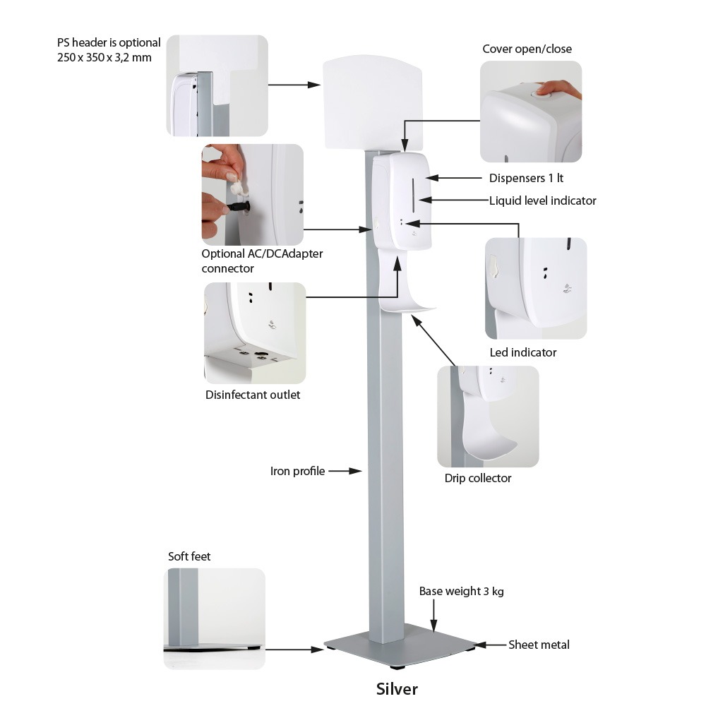 Automatic Hand Sanitizer Stand - MT Displays