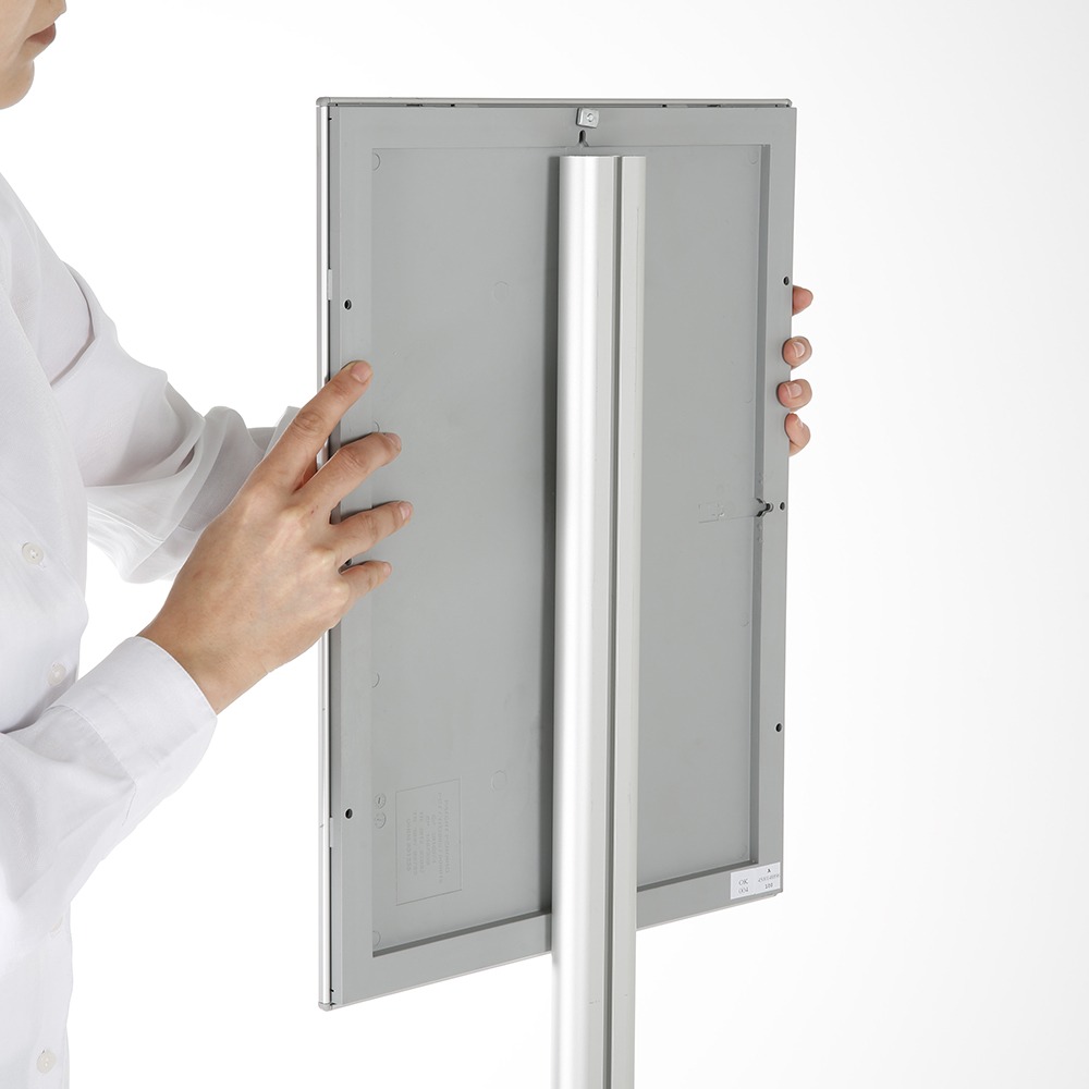 Hand Stanitizer Floor Stand With Opti Frame Vol2 - MT Displays