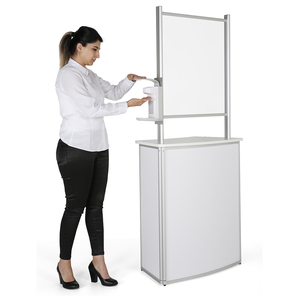 Midsize Convex Counter With Clear Barrier - MT Displays