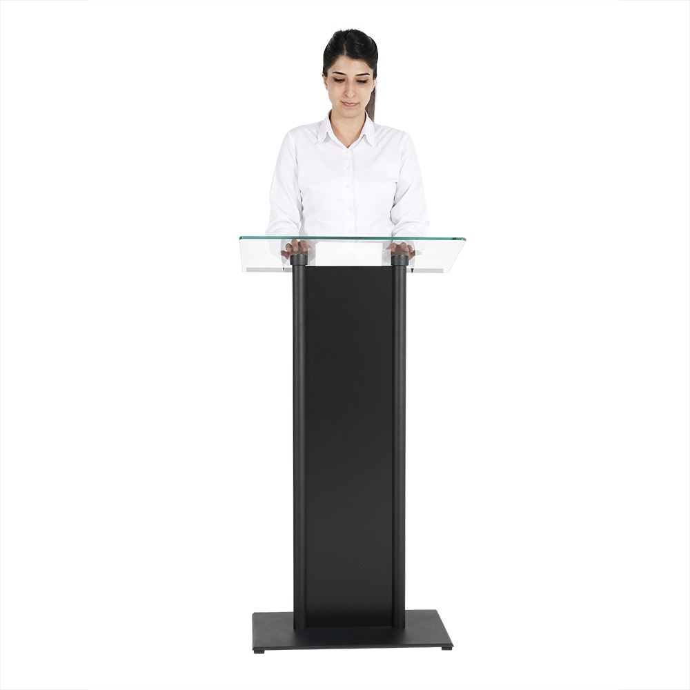 Tempered Glass Podium with Front Panel - MT Displays