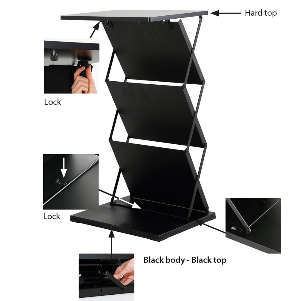 Foldable Wood Counter 2xA4 - MT Displays