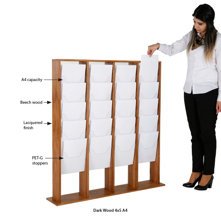 Free Standing Wood Magazine Rack - MT Displays