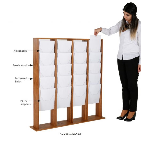 Free Standing Wood Magazine Rack - MT Displays