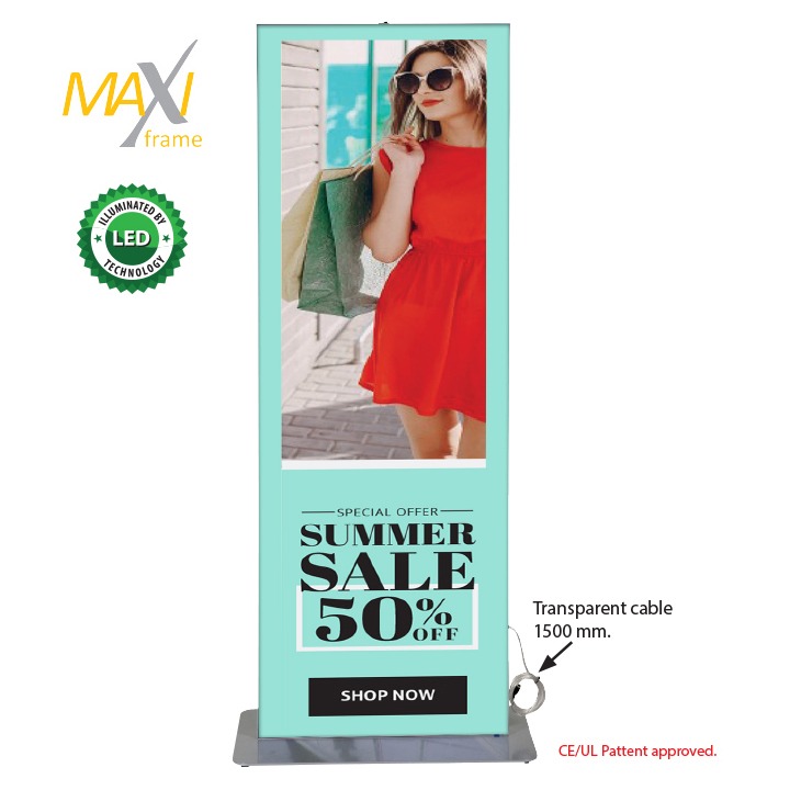 Maxi Frame Totem with LED Double Sided - MT Displays