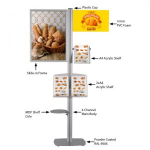 Free Standing Leaflet Display 2 Channel - MT Displays