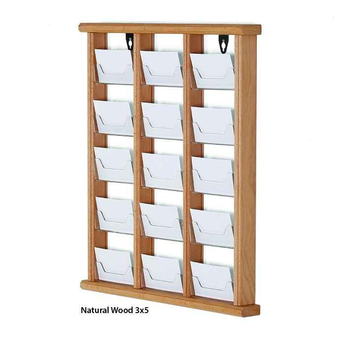 Wall Mount Wooden Card Holder - MT Displays