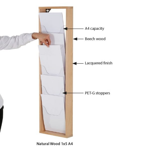 Wood Magazine Rack for Wall - MT Displays