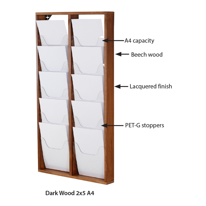 Wood Magazine Rack for Wall - MT Displays
