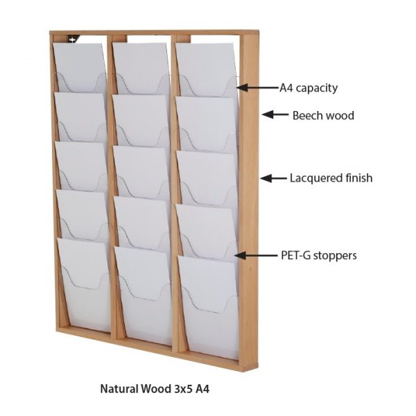 Wood Magazine Rack for Wall - MT Displays