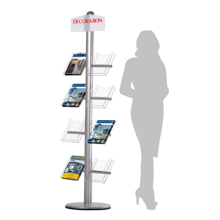 Free Standing Leaflet with Side Shelves - MT Displays