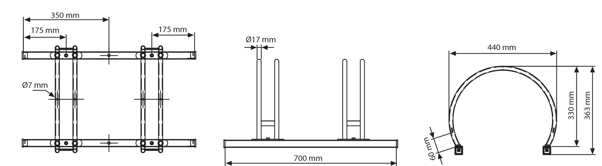 Round Bicycle Stand Finish - MT Displays